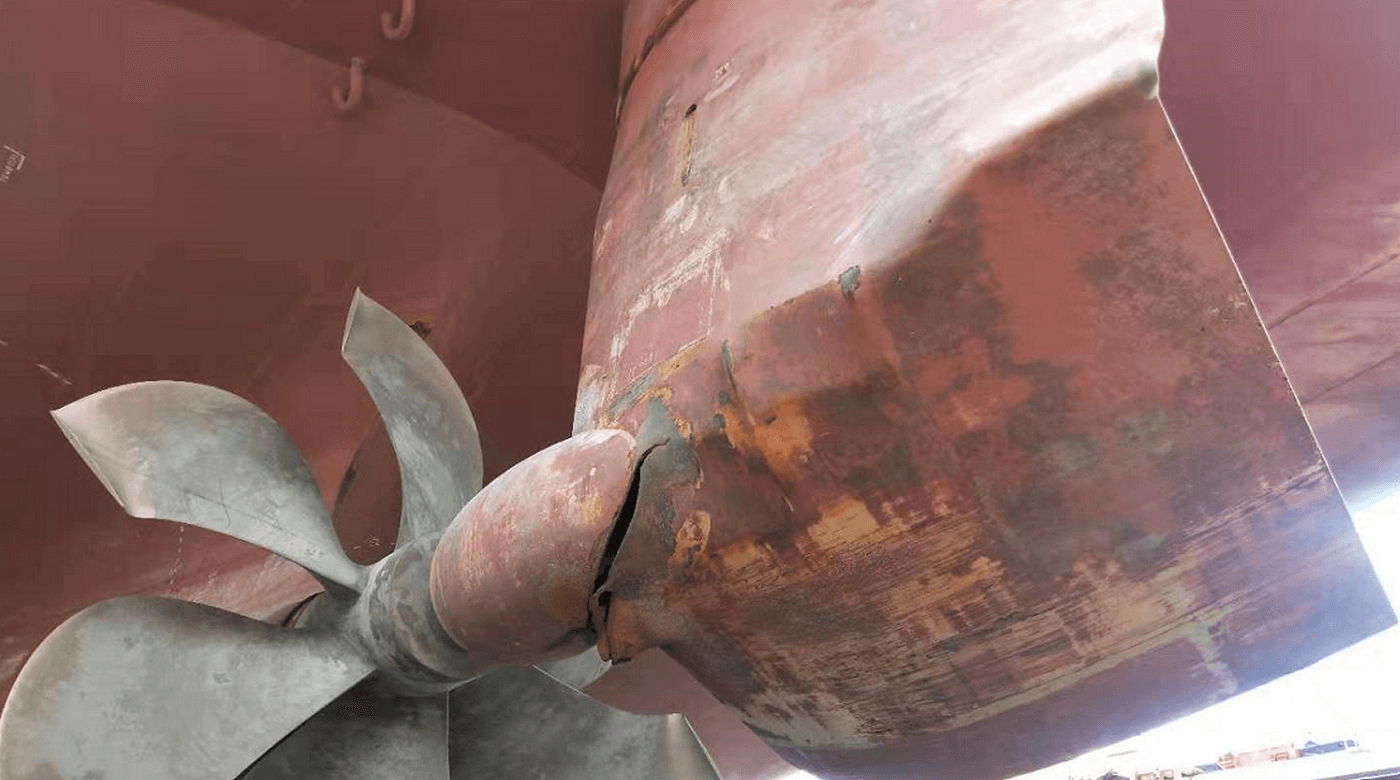 Rudder Repair 300 Metre Container Vessel