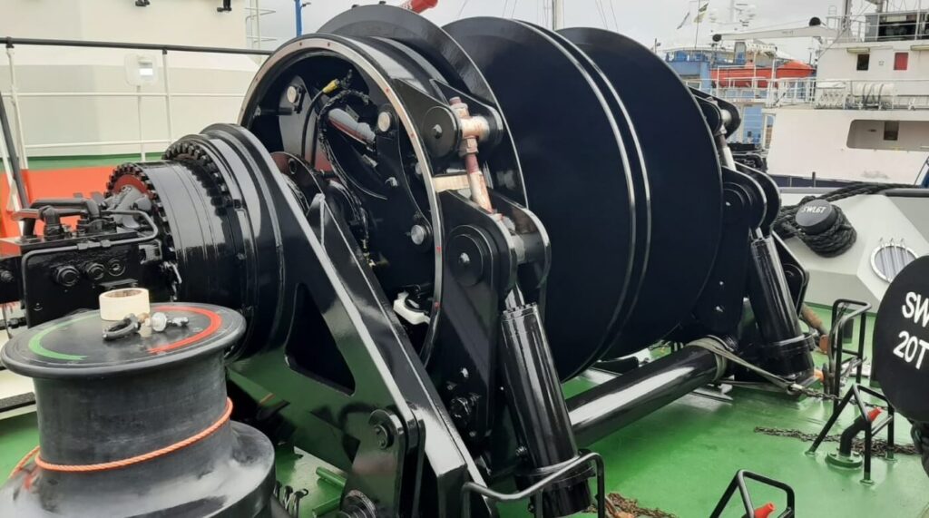 A complete set of Winches was delivered to a magnificent tugboat